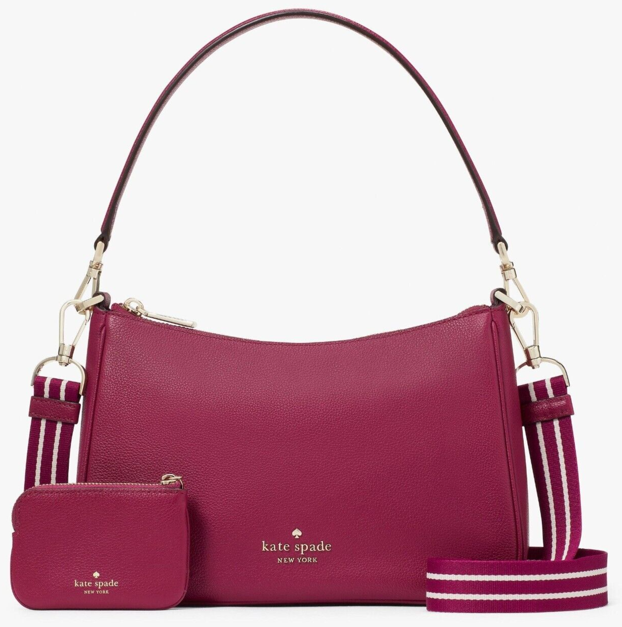 Kate Spade Rosie Shoulder Bag Purple Leather KF086 Dark Raspberry NWT ...