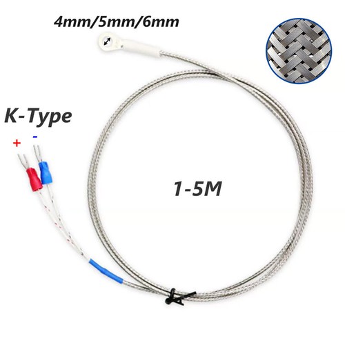 K-Type Thermocouple Probe Temperature Sensor Ring Washer Terminal Head ...