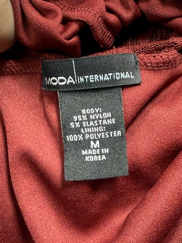 Victoria's Secret Moda International Wine Lace Keyhole Long Sleeve ...