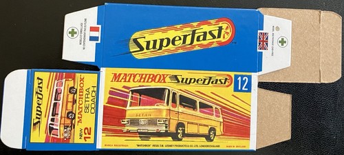 Matchbox Superfast #12 Setra Coach ‘70-‘71 Type G Repro Box | eBay
