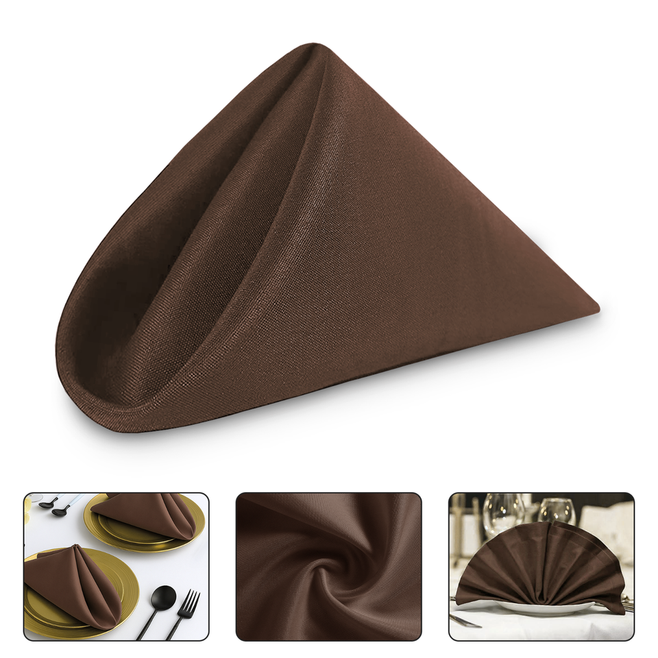 Napkins Dinner Cloth Poly Cotton Fabric Table Serviettes Hotel Wedding ...