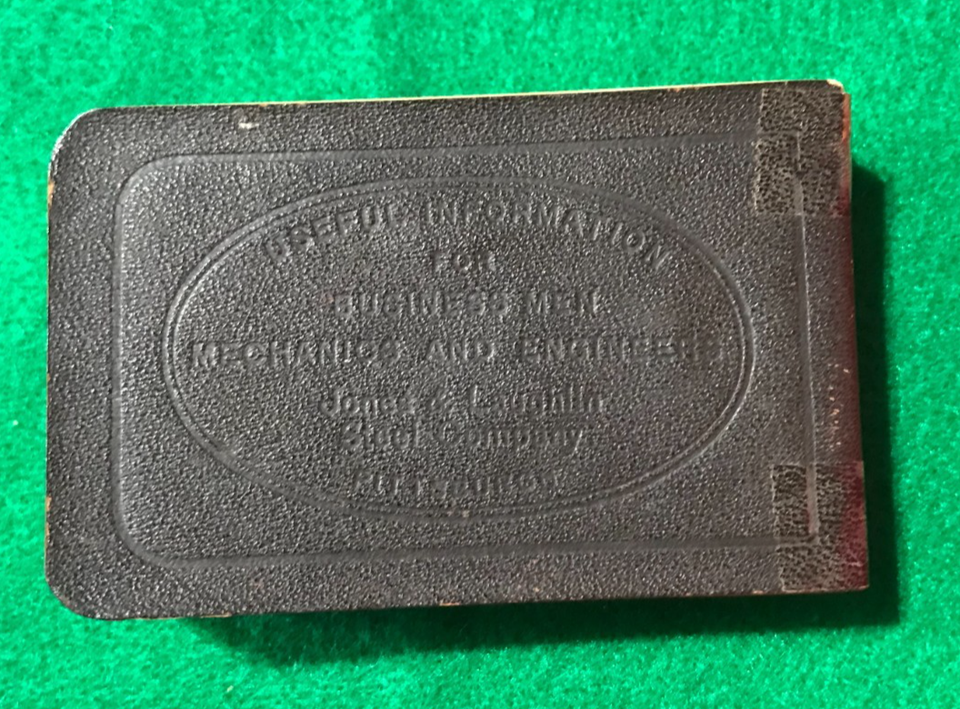 Jones & Laughlin Steel Co. Mechanic's/Engineers Pocket Book Pittsburgh ...