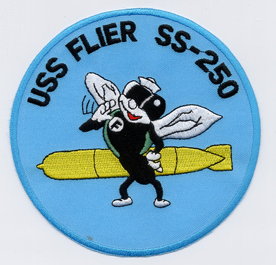 USS Flier SS 250 - Fly with white hat and torpedo BC Patch Cat No B969 ...