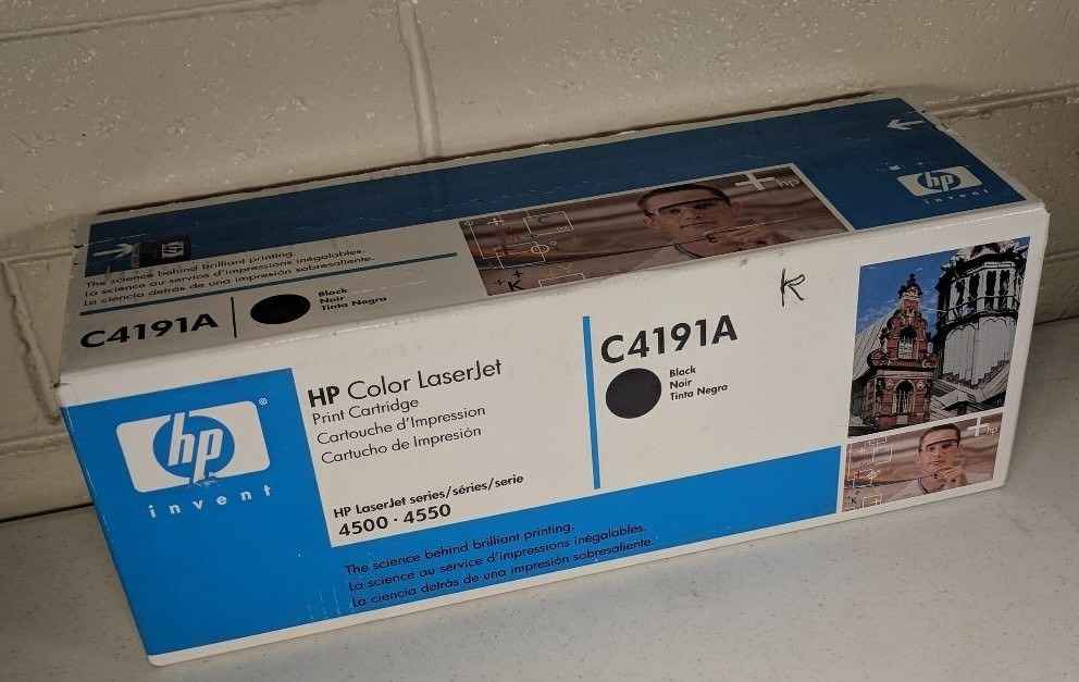 NEW IN BOX GENUINE OEM HP Color Laserjet Print Cartridge C4191A Black ...