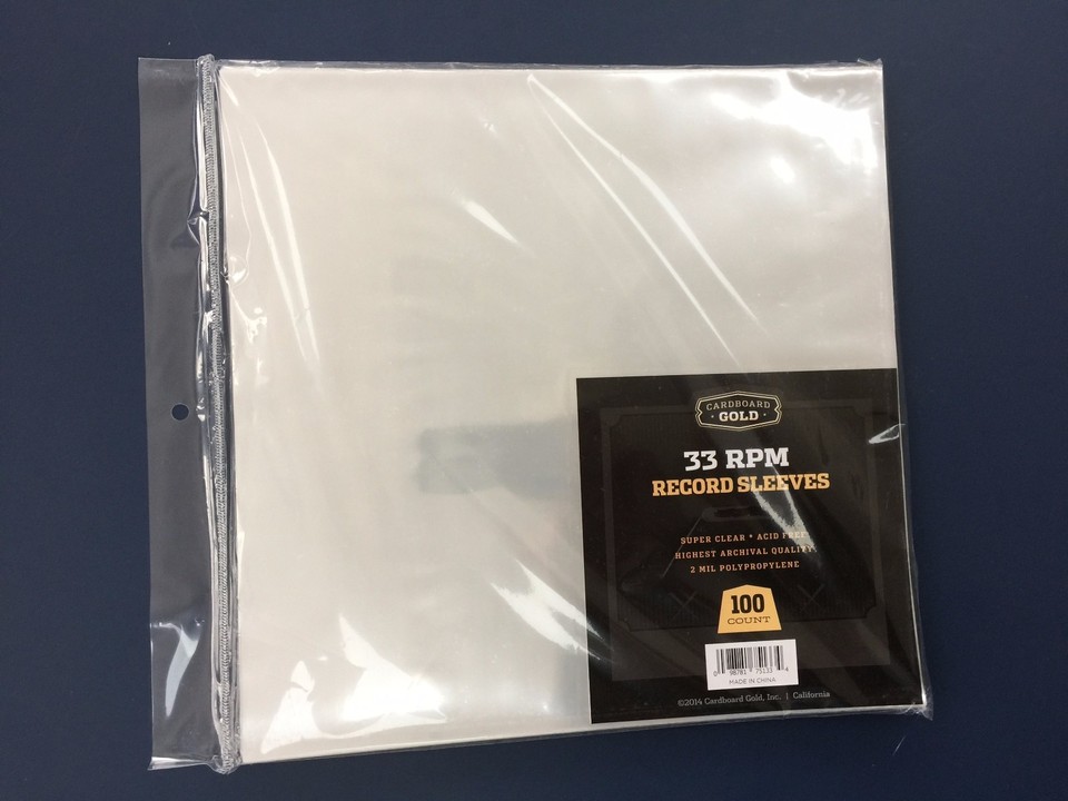 100 Clear Poly Plastic LP Outer Sleeves 2 Mil 12" Vinyl 33rpm Record ...