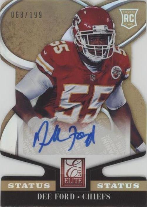 2014 Panini Elite - Rookie Dee Ford #129 Status Gold Die-Cut /199 (AU ...