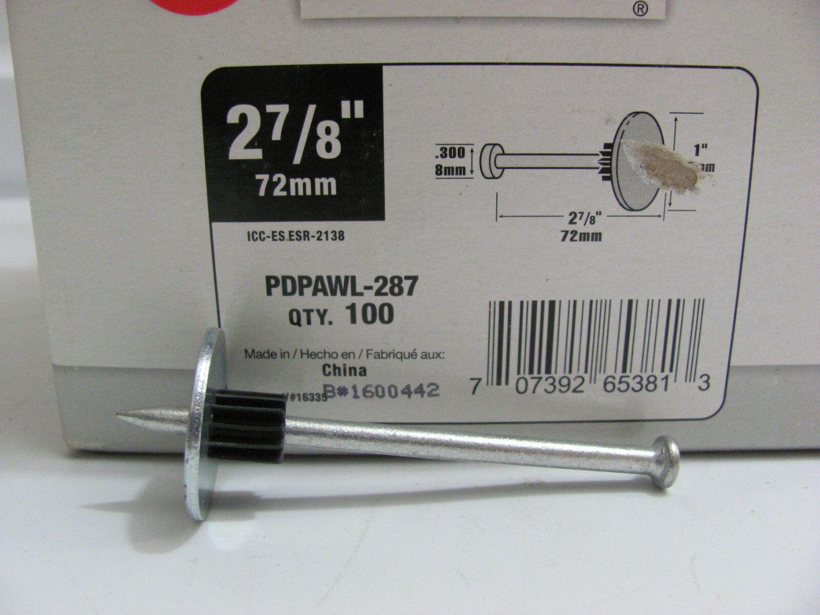 PDPAWL-287 Simpson Strong-Tie Powder Drive Pins 2-7/8" Box of 100 | eBay