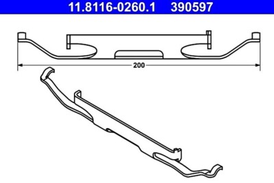 ATE Brake Caliper Spring For AUDI VW BMW A4 Avant A8 Tt Roadster Z8 ...