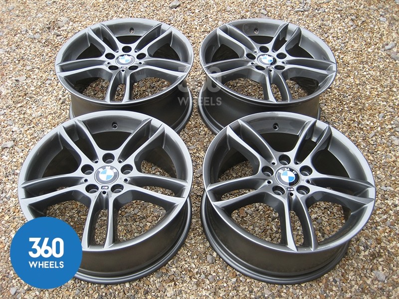 GENUINE BMW 1 SERIES 18" 261 DUAL SPOKE FERRIC GREY ALLOY WHEELS E81 ...