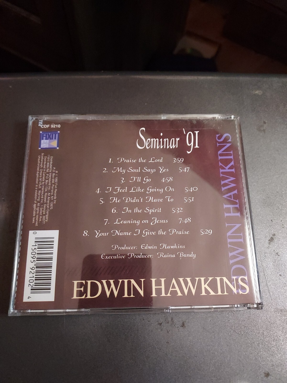 EDWIN HAWKINS: SEMINAR '91 MUSIC CD, 8 GREAT GOSPEL TRACKS, FIXIT ...