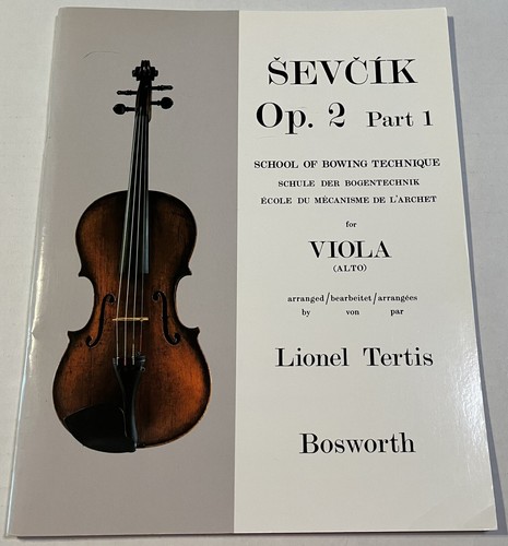 Sevcik Opus 2, Part 1 for Viola Alto School of Bowing Technique ...