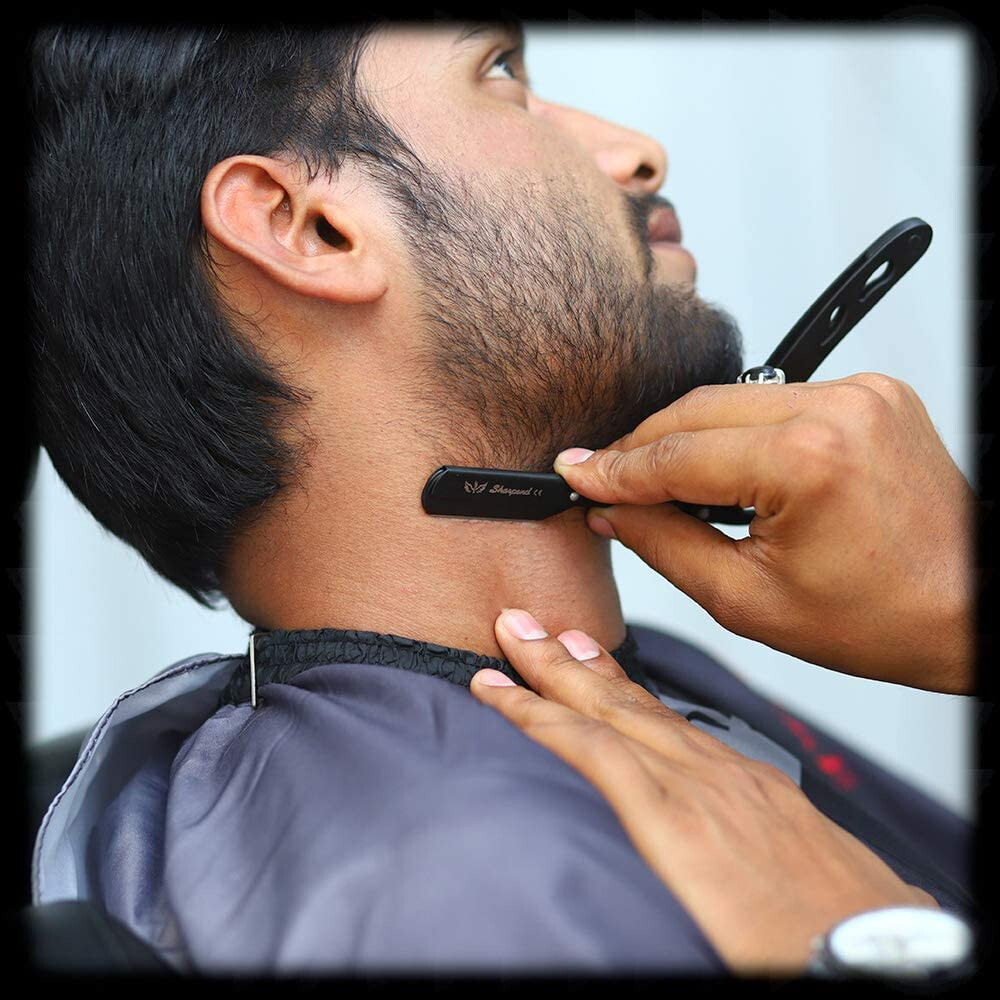 Barber Cut Throat Razor Shaving Straight Razor Shavette RASOIRS with 10 ...