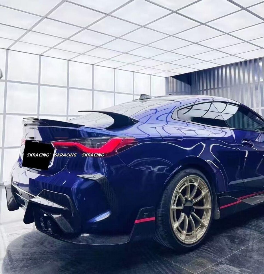 Dry Carbon Fiber Car Rear Trunk Spoiler Wing Lip for 2021+ BMW New 4 ...