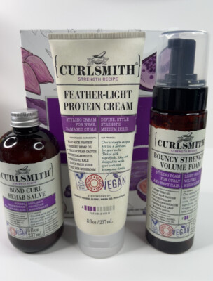 Curlsmith - Strength Complete Kit for Damaged Hair, with superfood ...