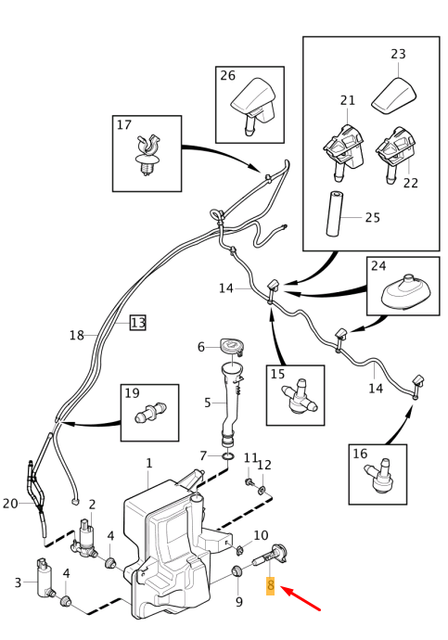 Volvo Genuine V40 Washer Bottle Level Sensor 32237466 for sale online ...