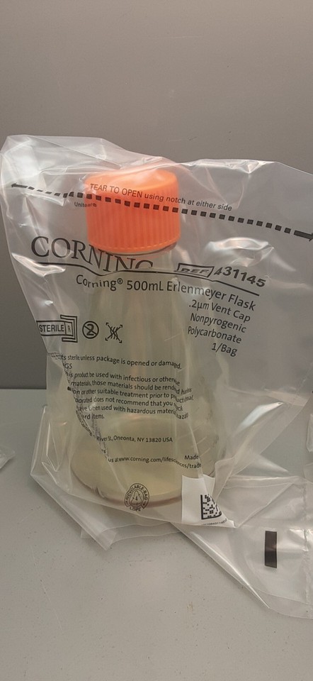 Corning 500ml Erlenmeyer Shake Flasks/W/Vented Cap (3 ind. sealed ...