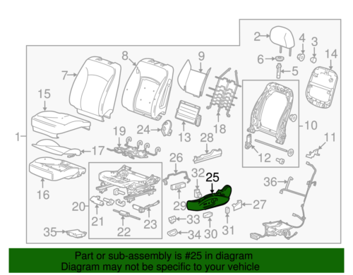 GM OEM 13-16 Malibu Limited Driver Seat Components-Outer Finish Pnl ...