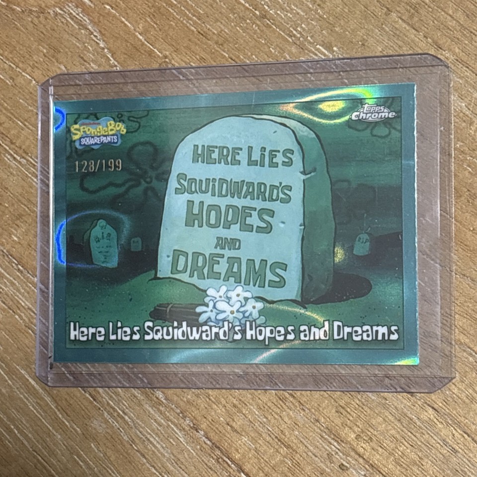 2025 Topps Chrome Spongebob Here Lies Squidward's Hopes and Dreams Aqua /199 | eBay