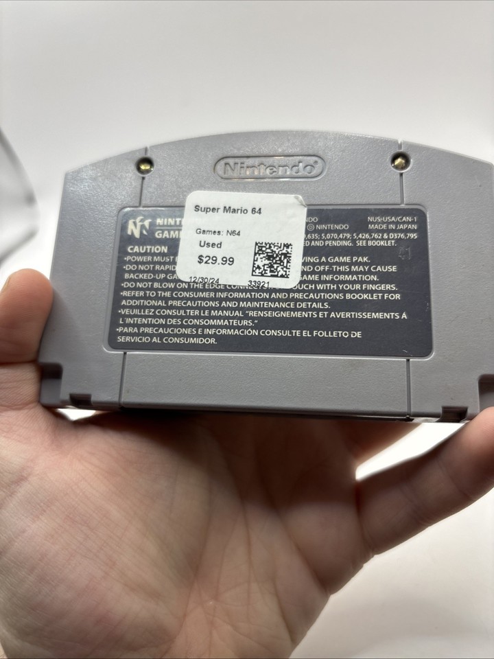 Super Mario 64 (Nintendo 64, 1996) N64 Cart Only Authentic TESTED | eBay