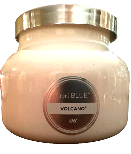 CAPRI BLUE Volcano Candle White Glass Jar 19oz | eBay