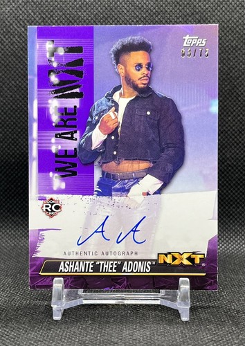 2021 Topps WWE NXT ASHANTE THEE ADONIS Hit Row PURPLE On-Card AUTO /75 ...