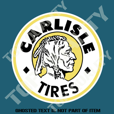 VINTAGE CARLISLE TIRES Decal Sticker Vintage Retro Mancave Hot Rod ...