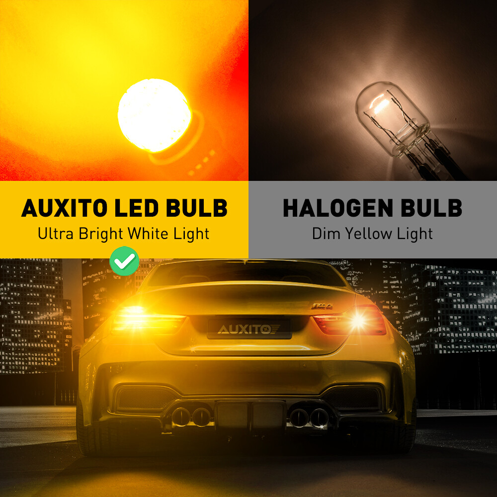 2X T20 7440 7443 UTE 6 SMD LED TURN SIGNAL LIGHT BULB AMBER YELLOW ...