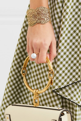 Aurelie Bidermann Cheyne Walk Pearl Ring in Gold Plate | eBay