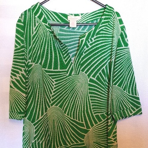 Size L Collette green and white dress | eBay Australia