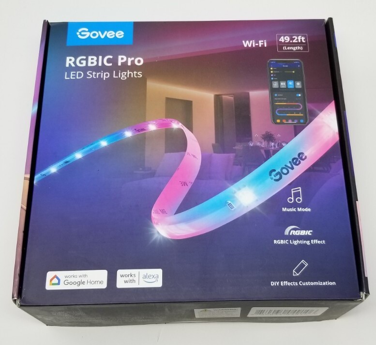New Govee RGBIC Pro 49.2' Wi-Fi LED Strip Light RGB Multicolor H619DAD1 ...