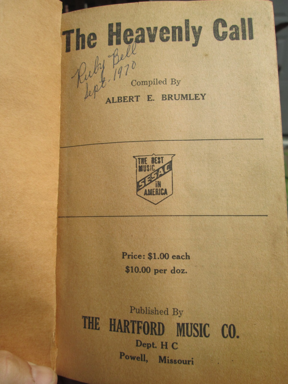The Heavenly Call Your Favorite Gospel Songs Hymns Albert E. Brumley PB ...