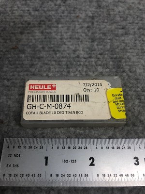 HEULE GH-C-M-0874 Carbide Deburring Snap Tool Insert- COFA 4 Blade 10 ...