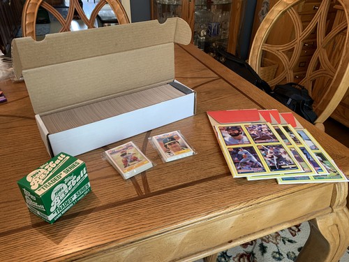 1991 Topps Baseball Complete Set With All Glossy Sets, Box Bottoms ...