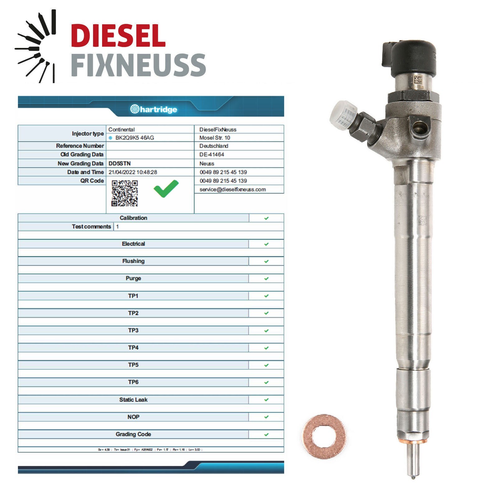 4x Ford Transit MK7 2011-ON Diesel Fuel Injector 2.2 TDCI BK2Q9K546AG ...