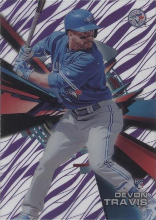 2015 Topps High Tek - Devon Travis #HT-DT Pattern 1 Grass Purple ...