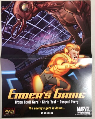 LOT OF 10 ENDER'S GAME MARVEL COMICS PROMO POSTERS (NEW) 2008 ORSON ...