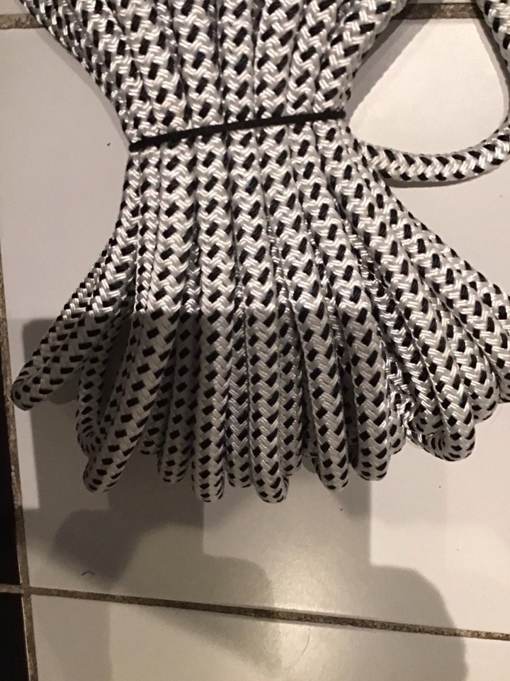 rope doublebraid polyester size 12 mm length 10.5metres sheet halyard ...