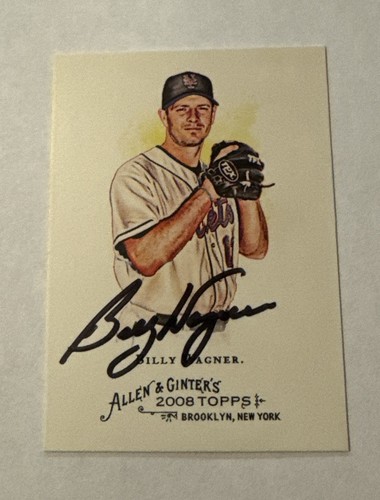 2008 Topps Allen & Ginter's #89 Billy Wagner HOF 2025 Signed Auto ...