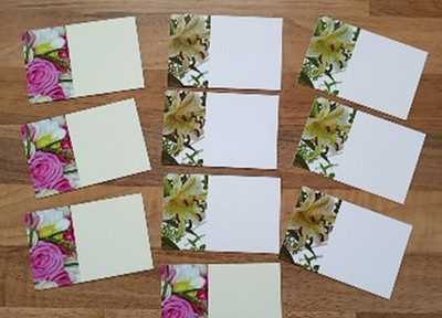 10 ASSORTED FLORIST FLOWER MESSAGE CARDS GIFT TAGS BIRTHDAY BOUQUETS ...