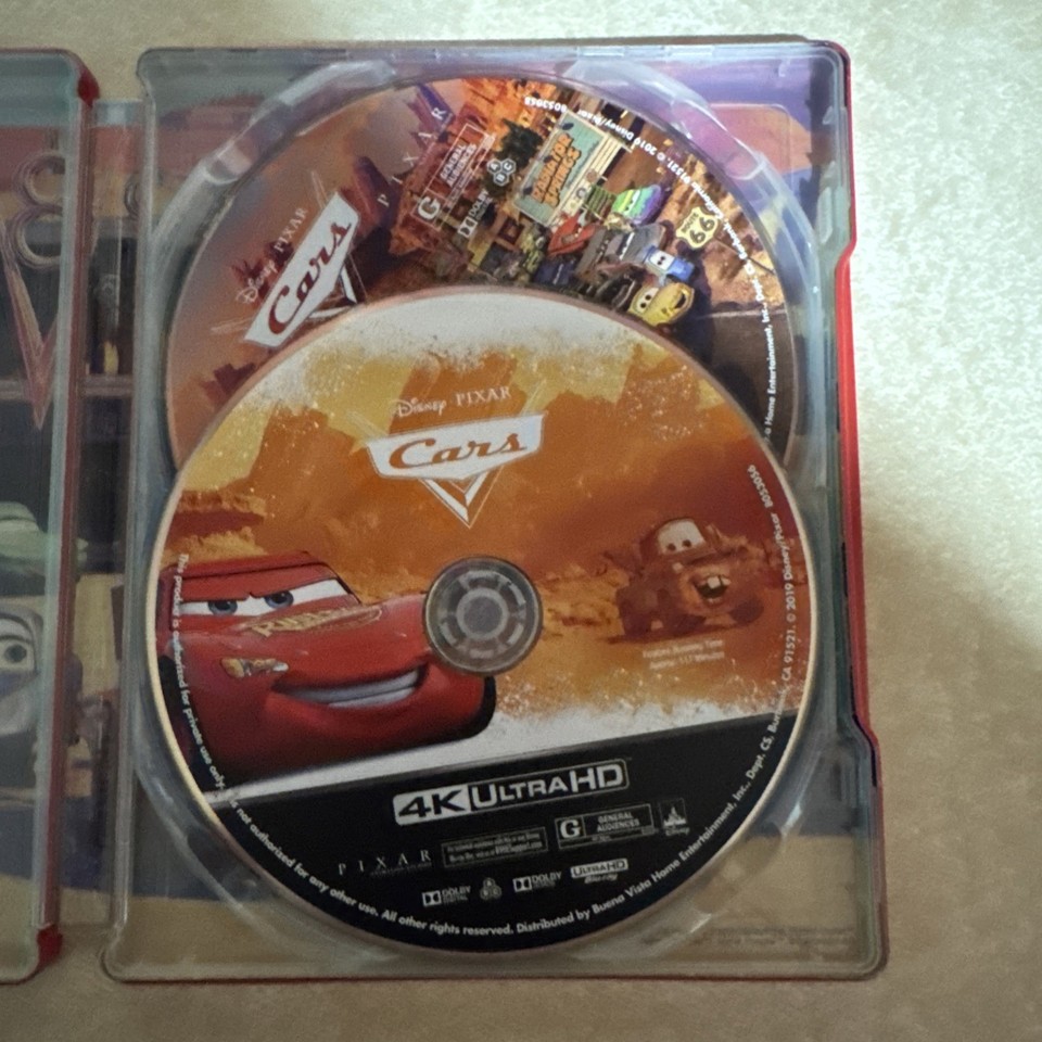 Disney Pixar CARS 4K UHD + Blu Ray steelbook. No Digital Best Buy ...