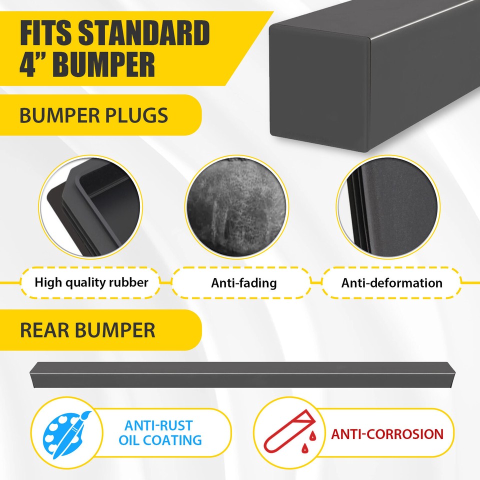 Steel RV Rear Bumper Reinforcement Bar Standard 4"x4" Bumper W/Bumper ...