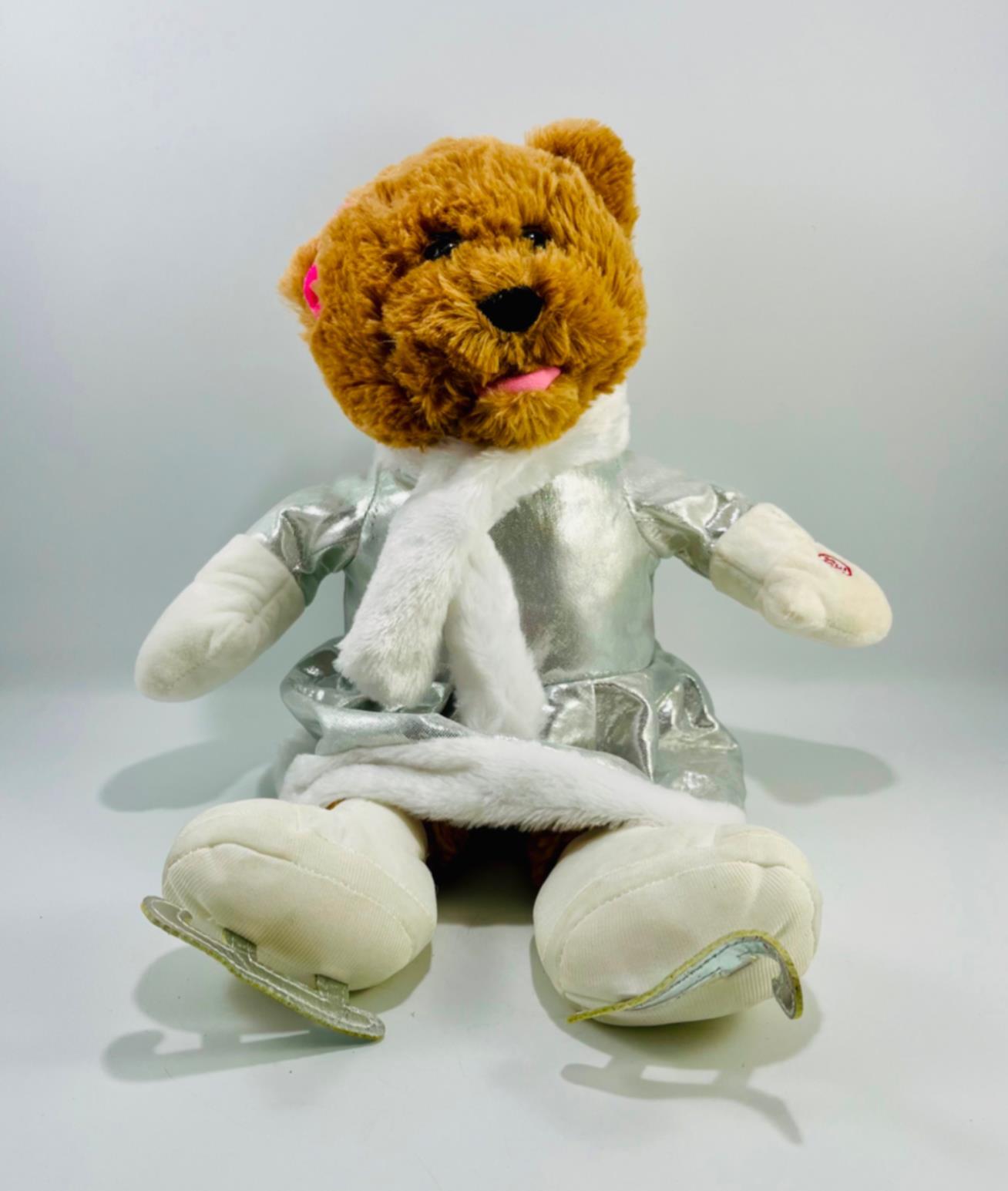 Giggles International Holiday Ice Skater Plush Bear Plays "Winter ...