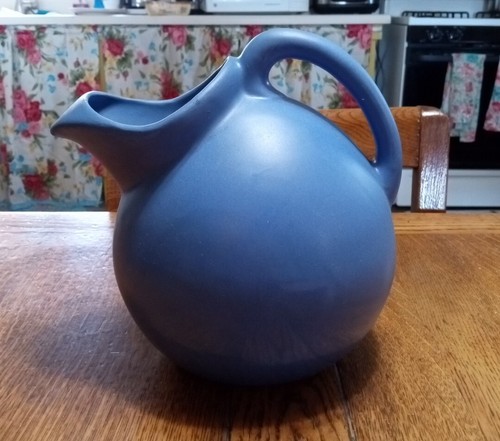 Vintage Light Blue Ball Pitcher w/ Ice Lip | eBay