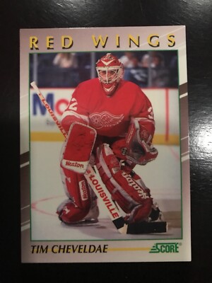 1991-92 Score Young Superstars Tim Cheveldae #25 Detroit Red Wings | eBay