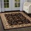 Black 3 pc Area Rug Set Border Accent Mat Room Carpet Runner Scatter 5 ...