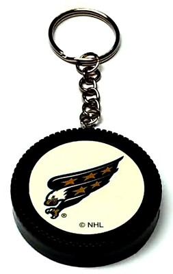 WASHINGTON CAPITALS MINI PUCK KEYCHAIN 2" WIDE NEW NHL OFFICIALLY ...
