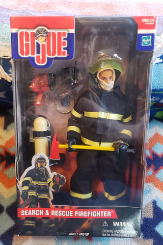 Hasbro GI Joe 12” Search & Rescue Firefighter Classic 2001 NIB Vintage ...