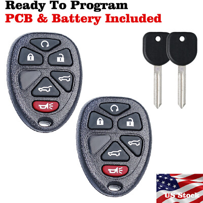 2 Replacement for 2007-2014 Chevrolet Suburban Remote Car Key Fob 6b ...