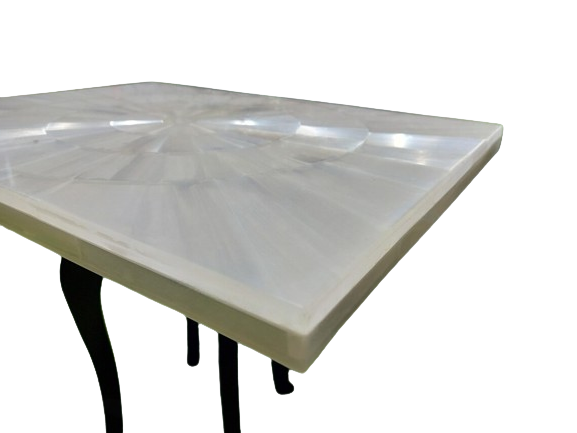 Selenite Stone Table Top / Luxury Gem Stone Furniture / Handmade Coffee ...