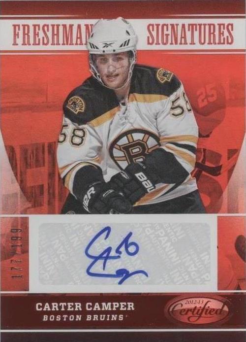 2012-13 Panini Certified - Freshman Signatures Carter Camper #161 ...